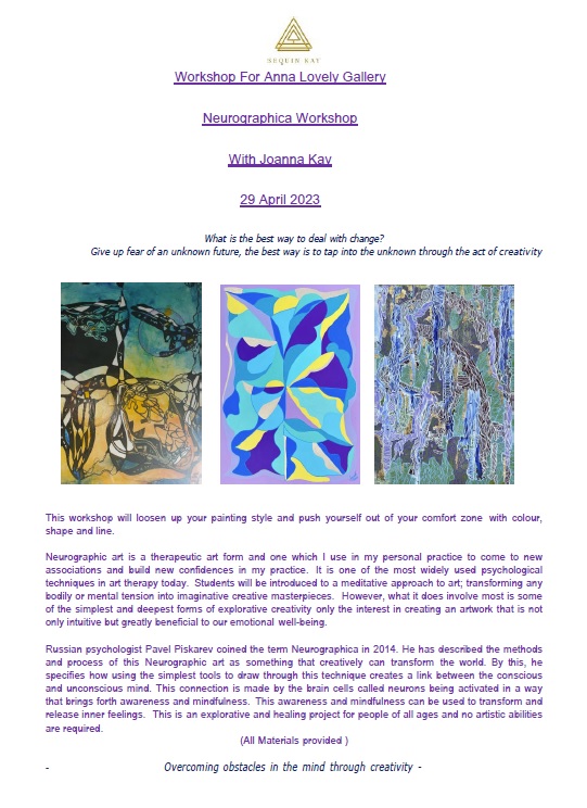 Lawrie Quigley & Joanna Kay Workshops – Anna Lovely Gallery
